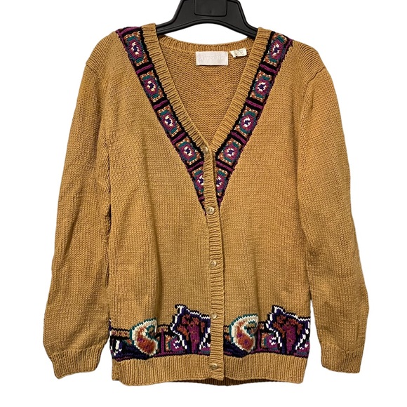 Vintage | Sweaters | Vintage 9s Maine Bay Knit Cardigan Sweater | Poshmark